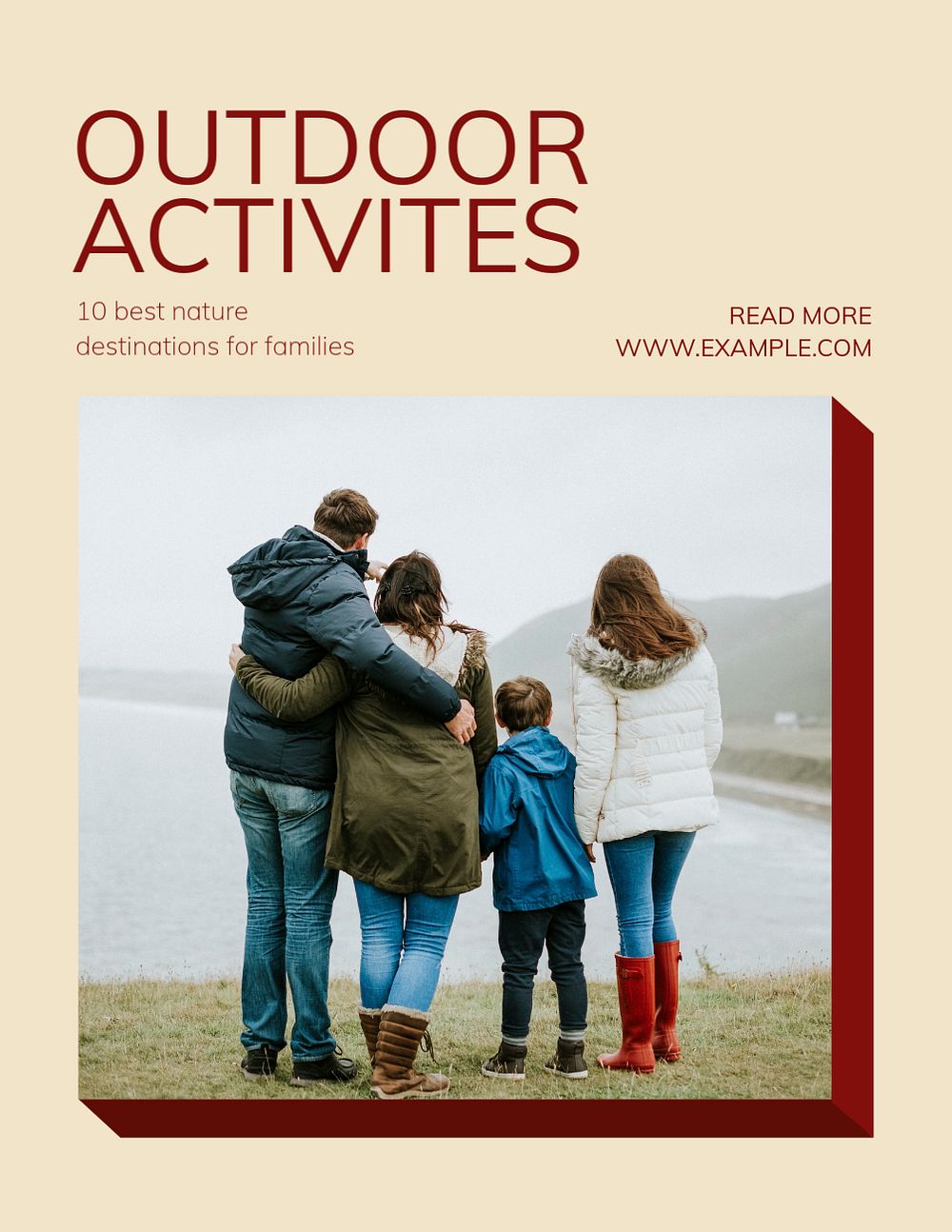 Outdoor family activity flyer template | Premium Editable Template ...