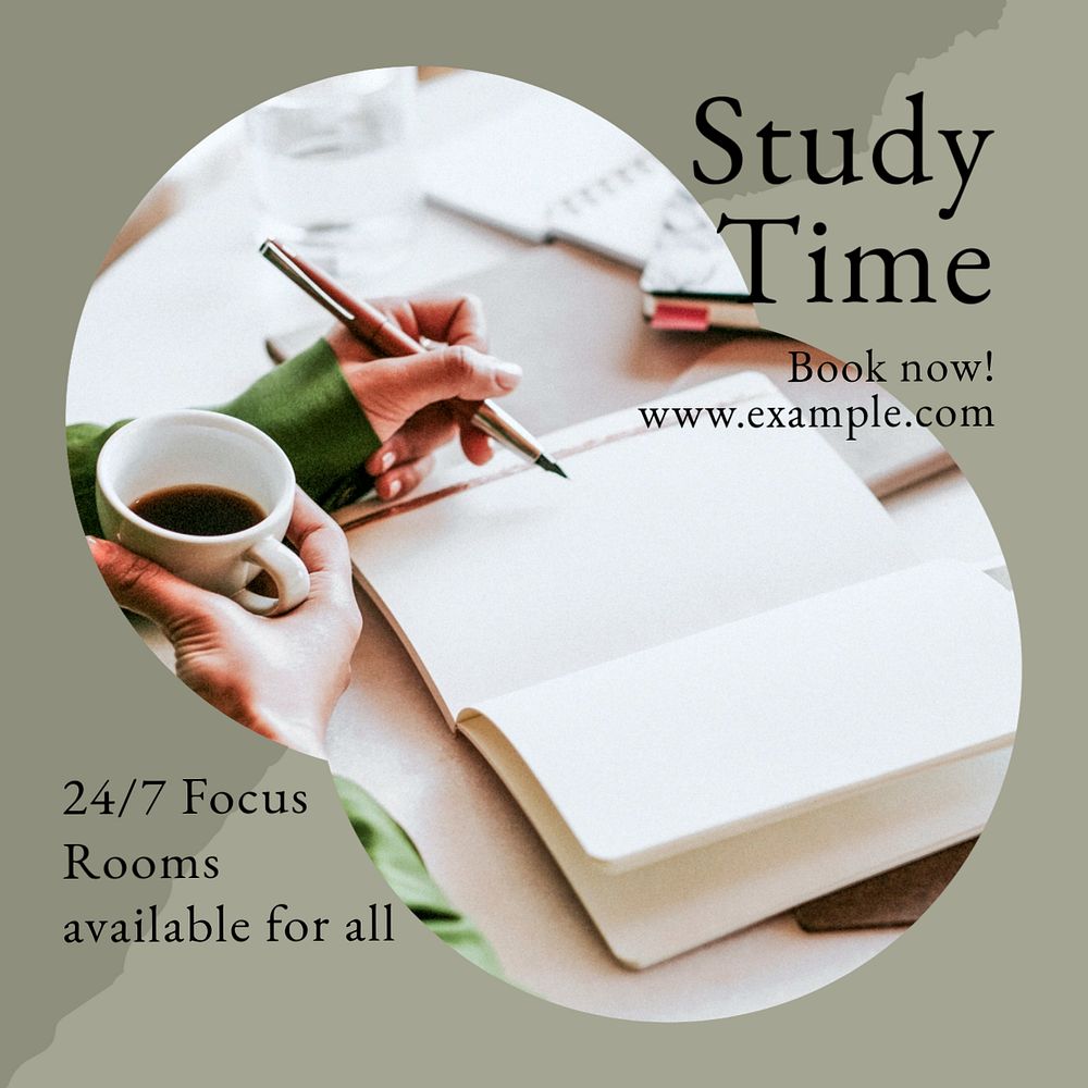Study room Facebook post template, | Premium Editable Template - rawpixel