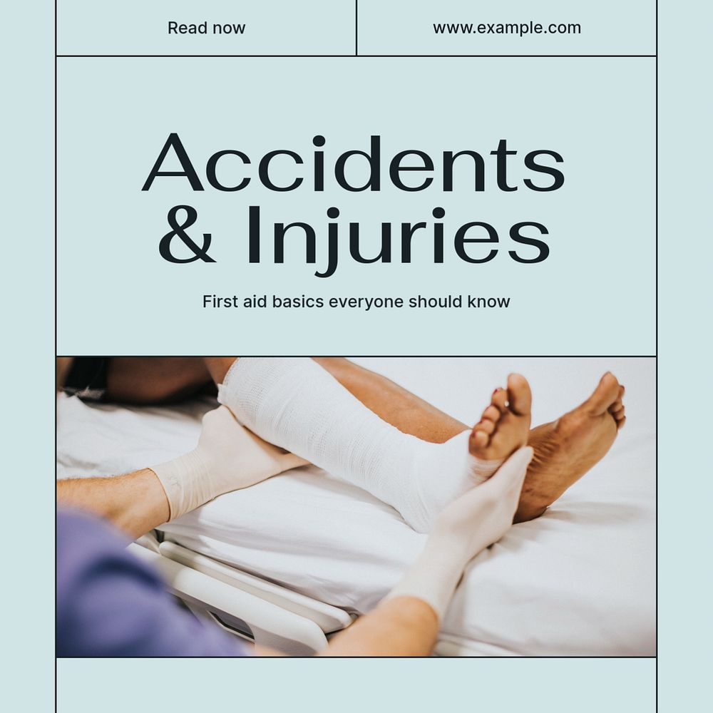 Accidents & injury Instagram post | Premium Editable Template - rawpixel