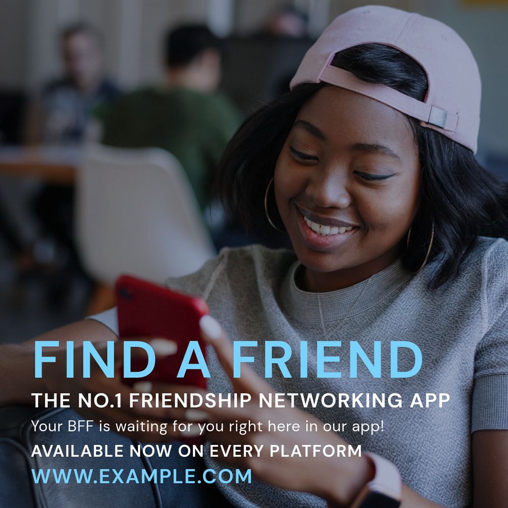 Find friend Instagram post template, | Premium Editable Template - rawpixel