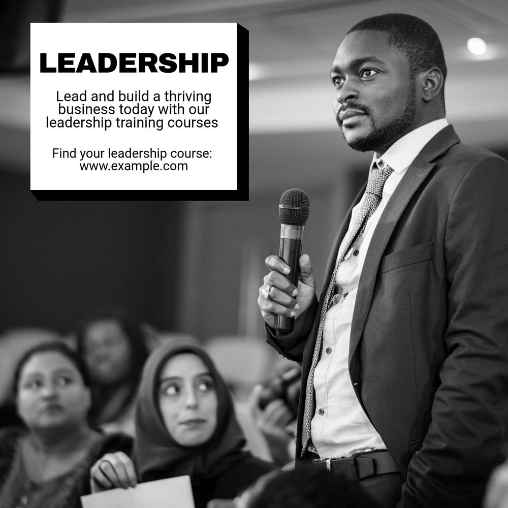 Leadership Instagram post template, editable | Premium Editable ...