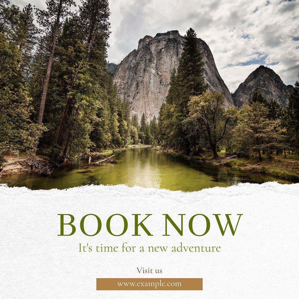 Book now Instagram post template, | Premium Editable Template - rawpixel