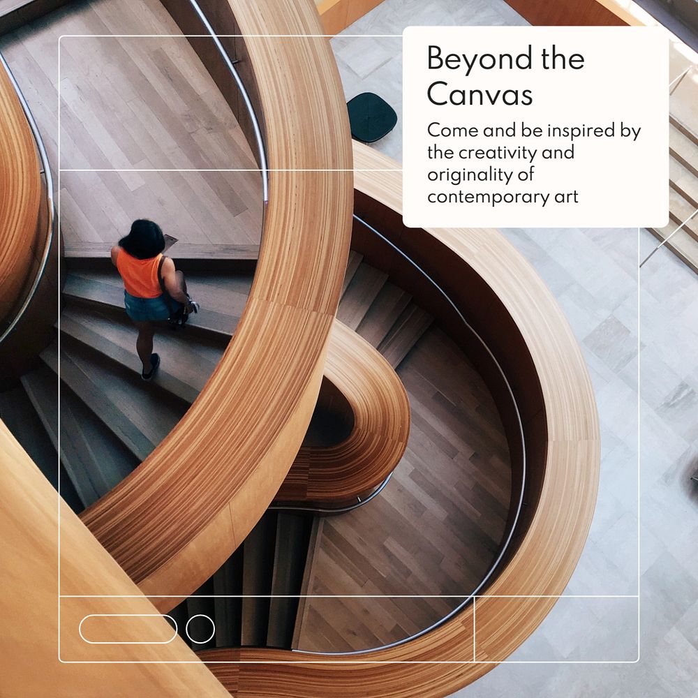 Art gallery Instagram post template | Premium Editable Template - rawpixel