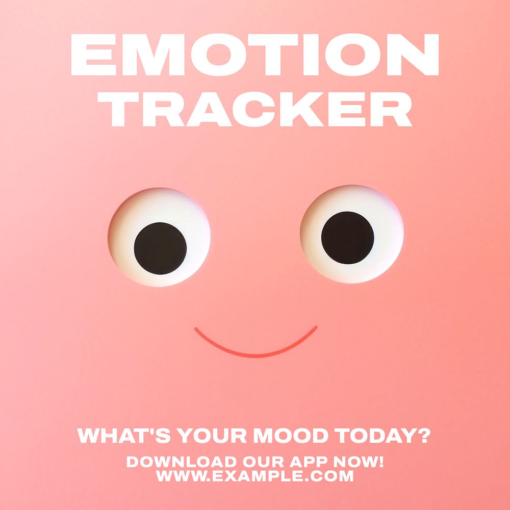 Emotion tracker Instagram post template, | Premium Editable Template ...