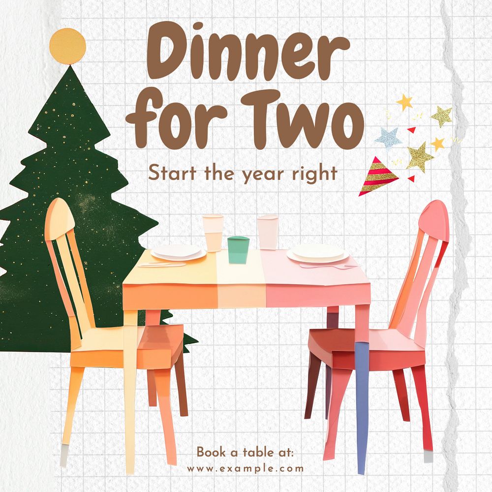 Dinner date Instagram post template | Premium Editable Template - rawpixel