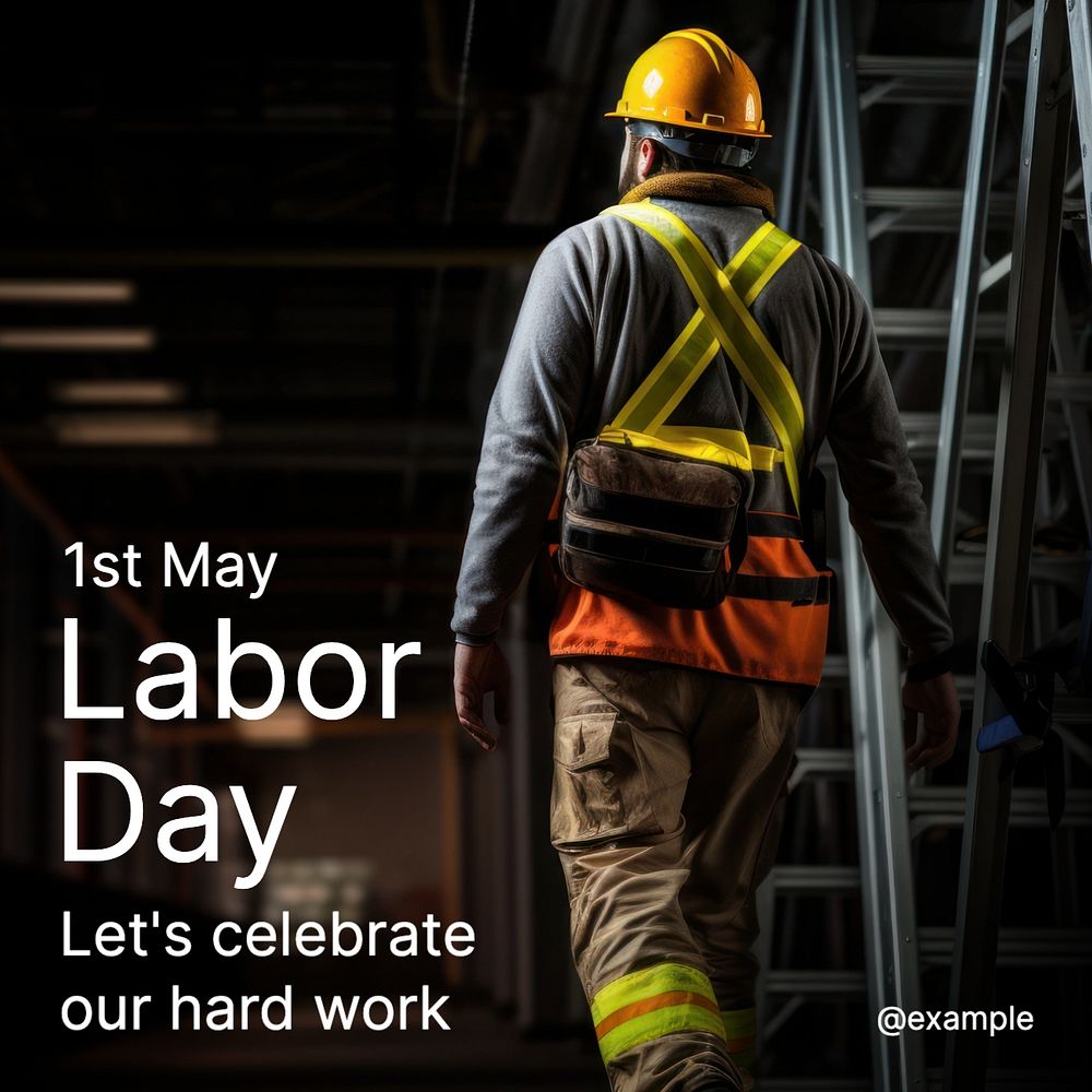 Labor day Facebook post template | Premium Editable Template - rawpixel