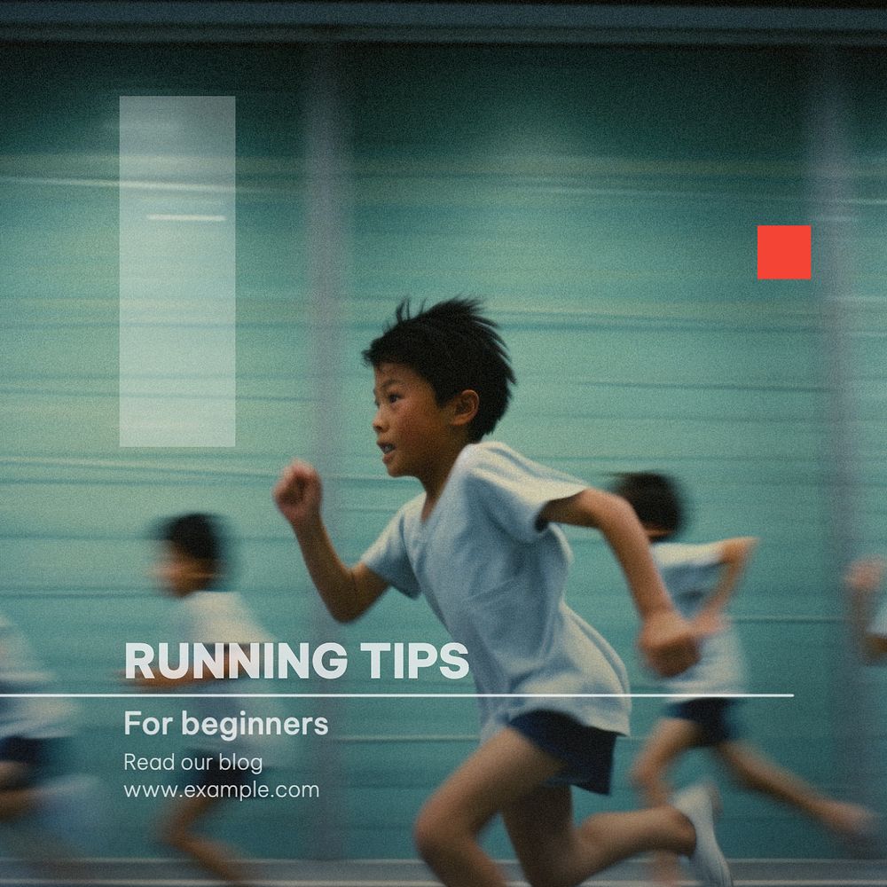 Running tips Facebook post template | Premium Editable Template - rawpixel