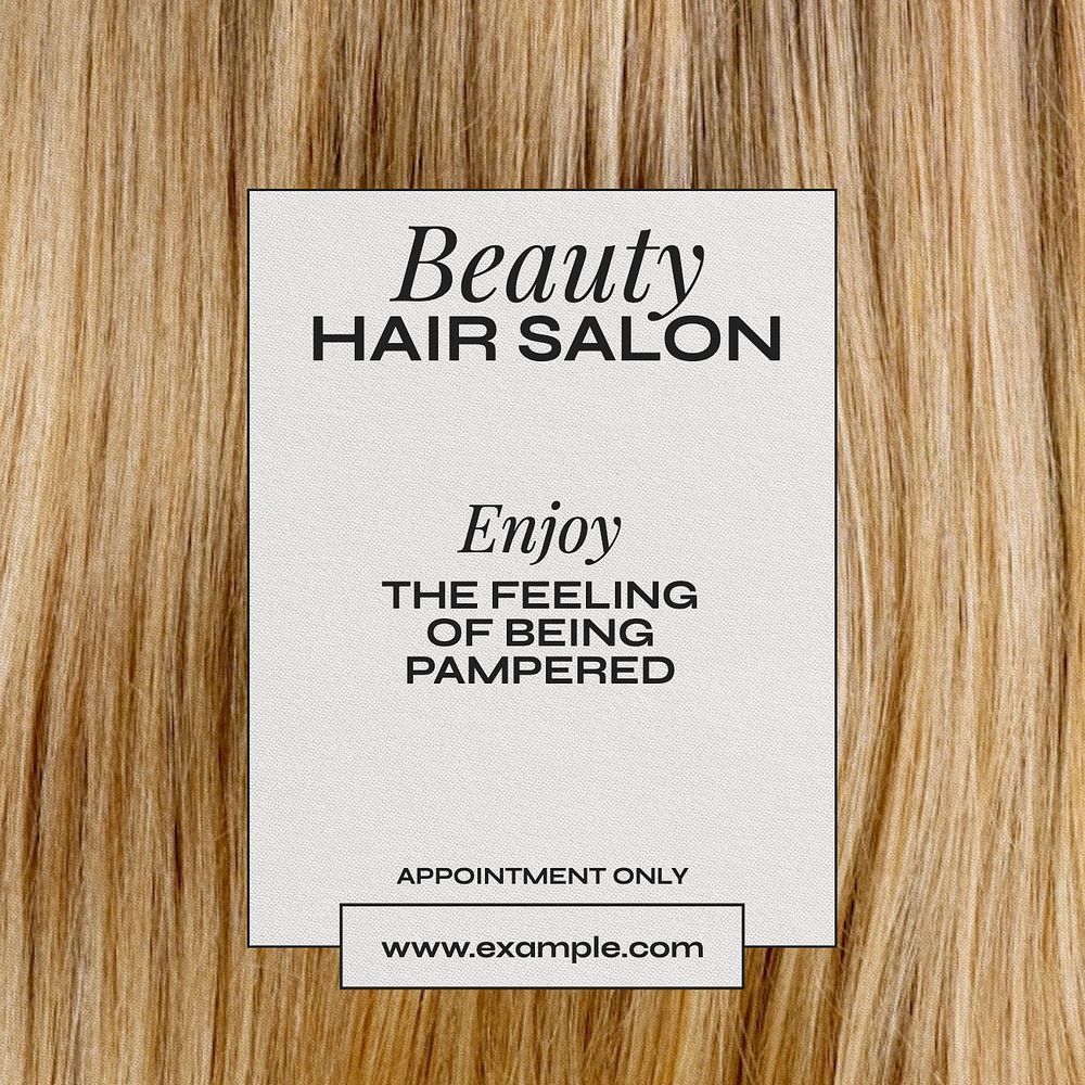 Hair salon Facebook post template | Premium Editable Template - rawpixel