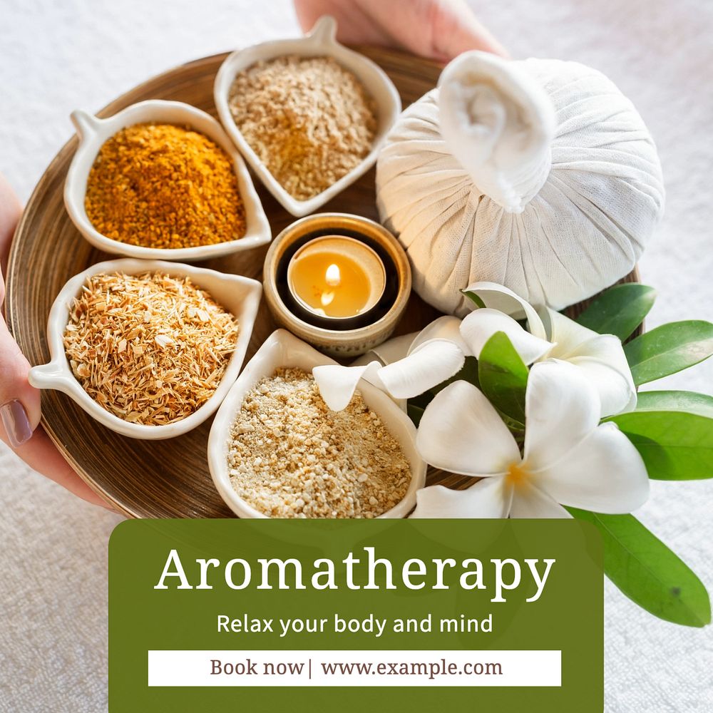 Aromatherapy Instagram post template | Premium Editable Template - rawpixel