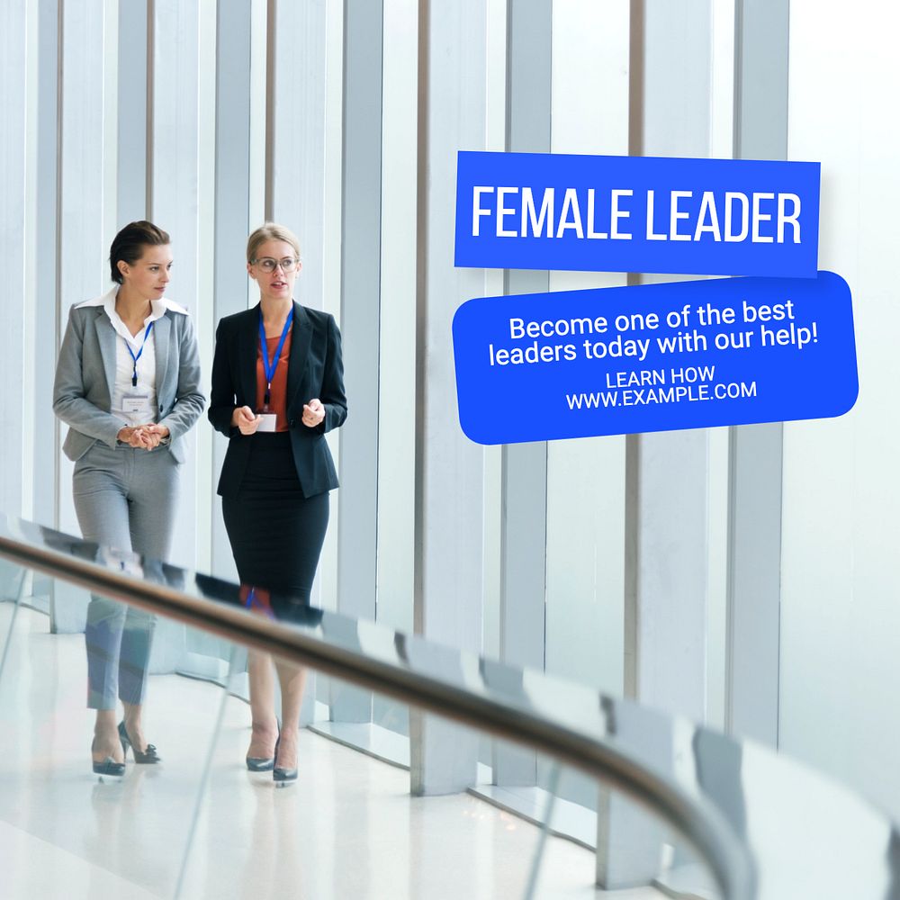 Female leaders Instagram post template | Premium Editable Template ...