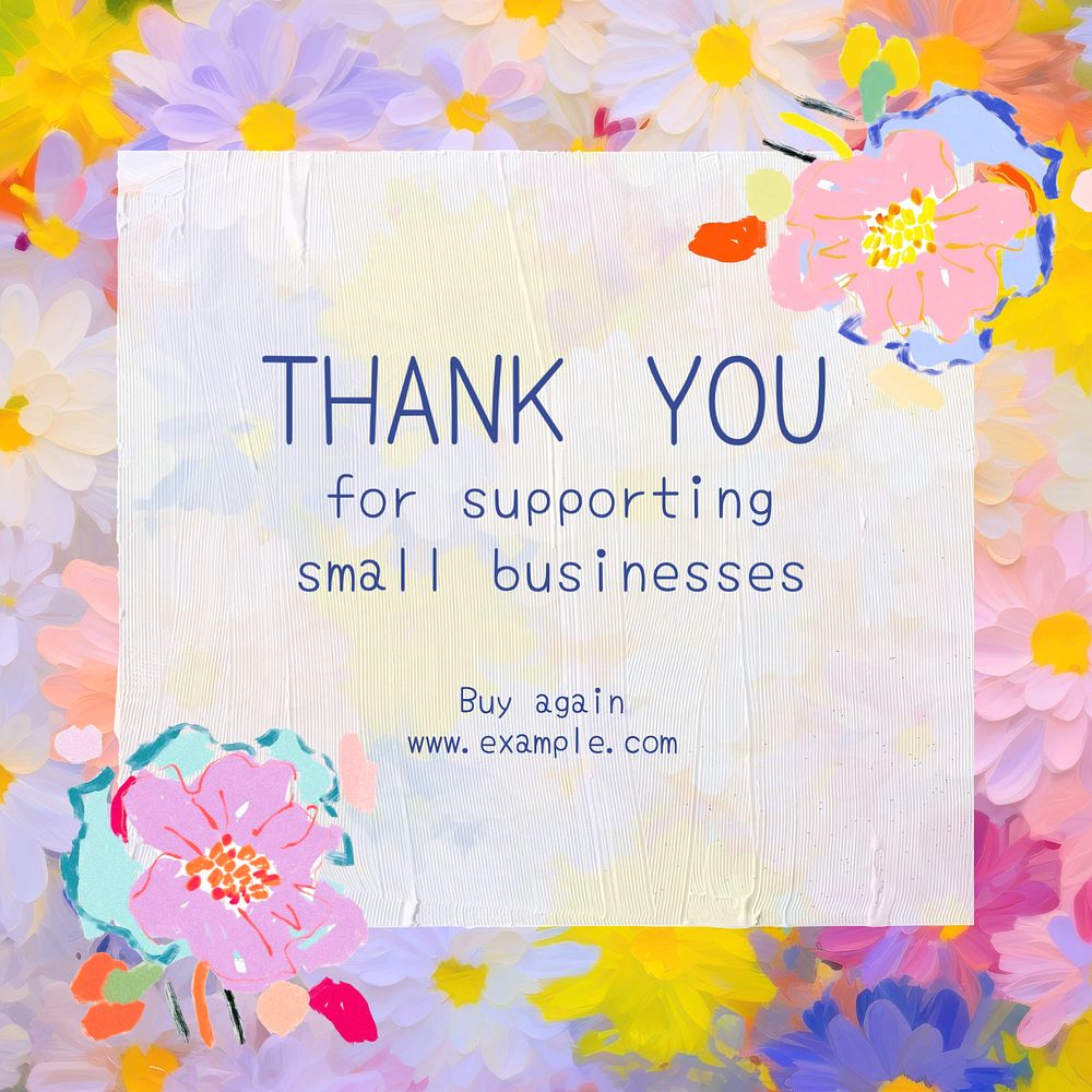 Thank you Instagram post template | Premium Editable Template - rawpixel