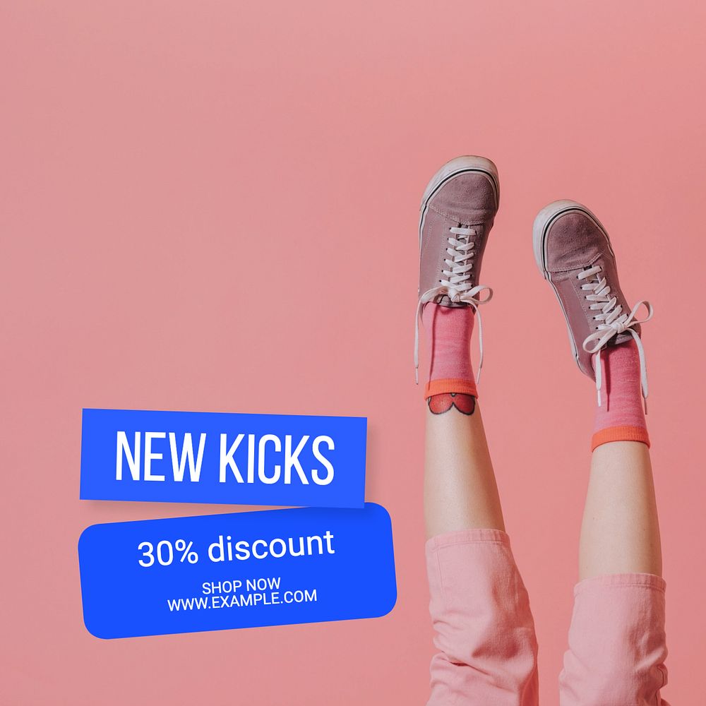 New kicks Instagram post template | Premium Editable Template - rawpixel