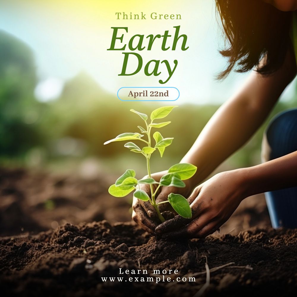 Earth day Instagram post template | Free Editable Template - rawpixel