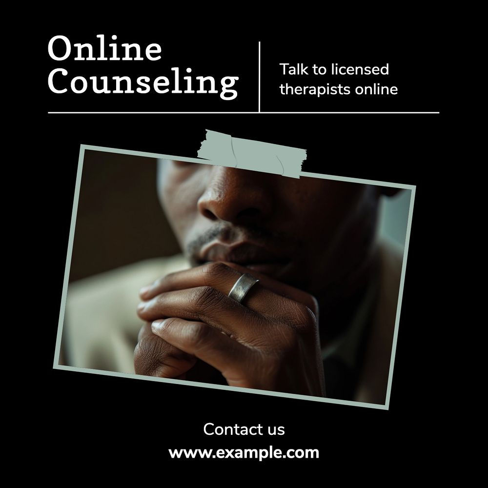 Online counseling Instagram post template | Premium Editable Template ...