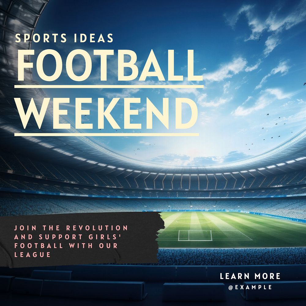Football Instagram post template | Premium Editable Template - rawpixel