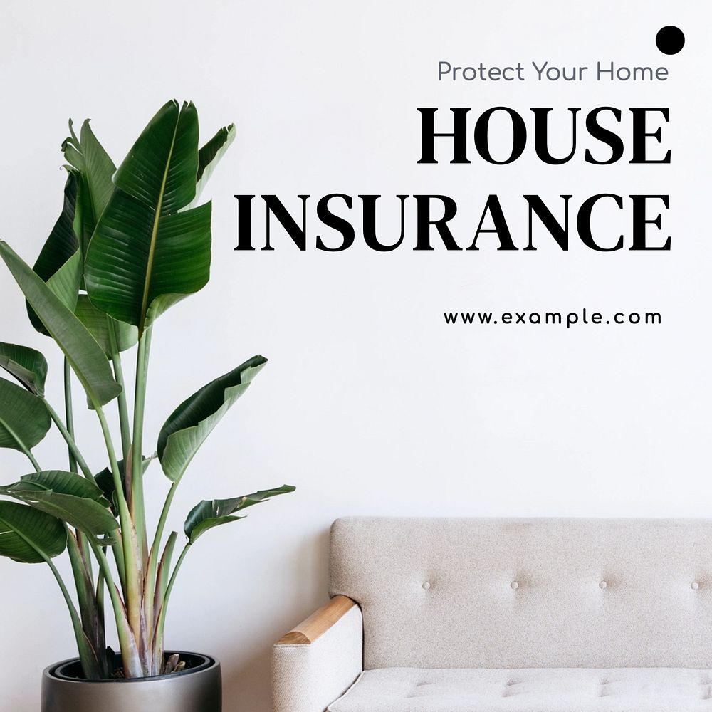 House insurance Instagram post template | Premium Editable Template ...
