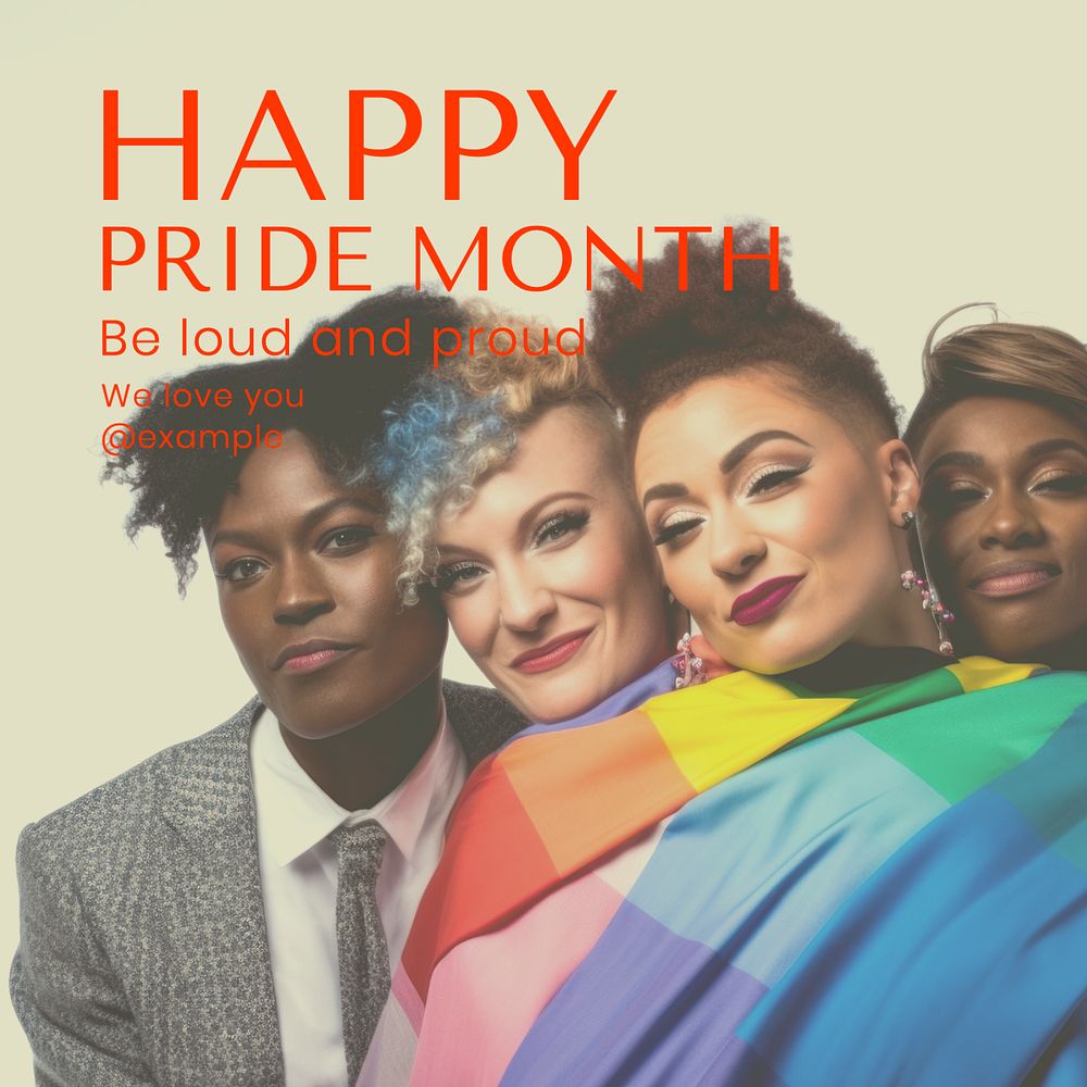 Happy Pride Month Instagram Post Free Editable Template Rawpixel