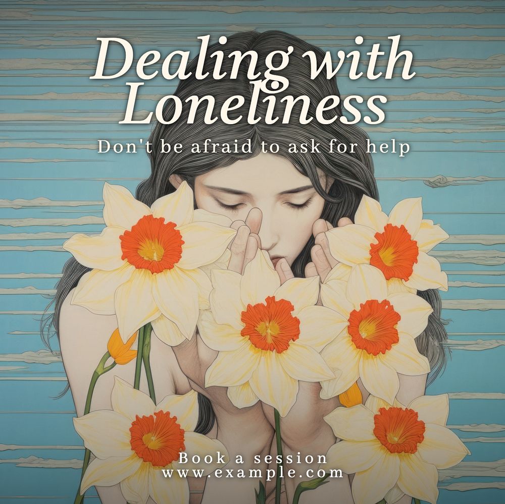 Loneliness Instagram post template | Premium Editable Template - rawpixel