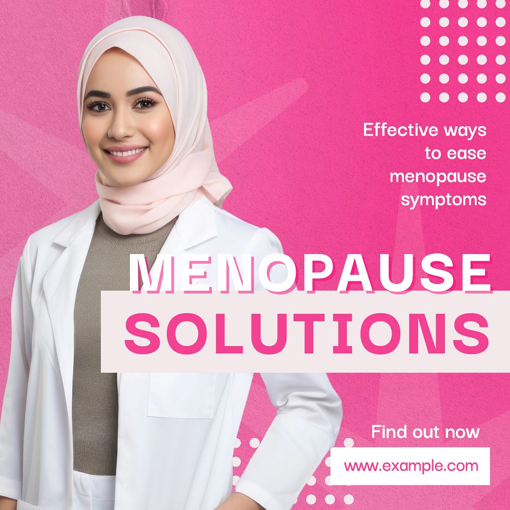 Menopause solutions Instagram post template | Premium Editable Template - rawpixel