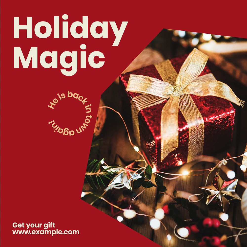 Christmas Facebook post template | Premium Editable Template - rawpixel