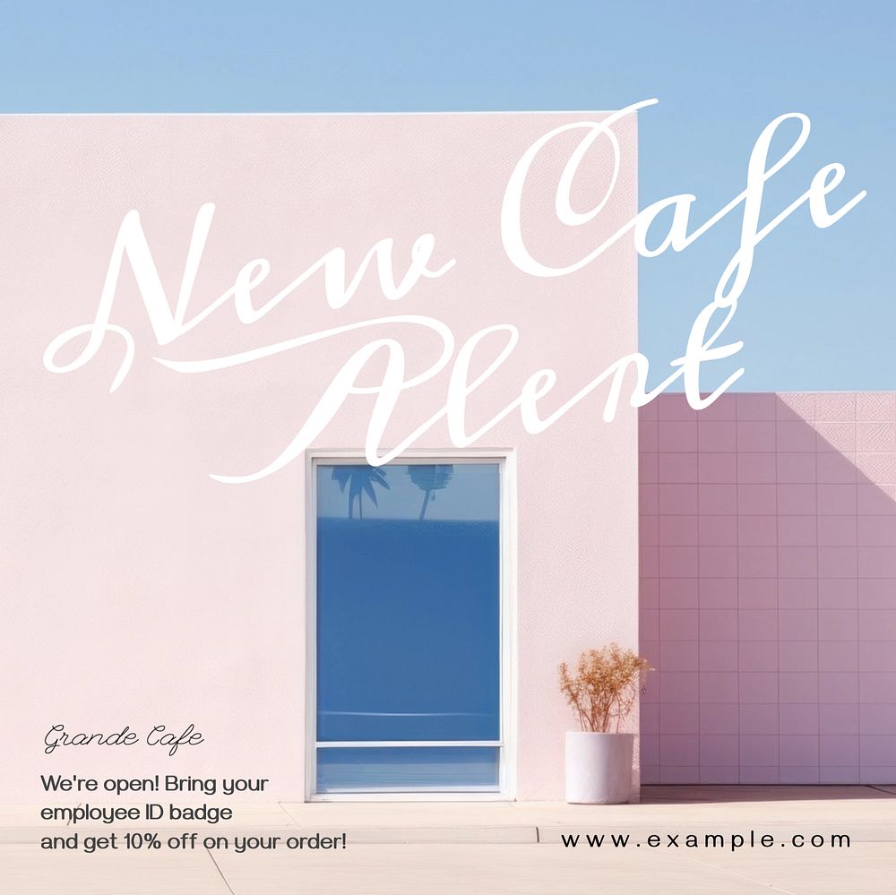 New cafe Facebook post template | Premium Editable Template - rawpixel