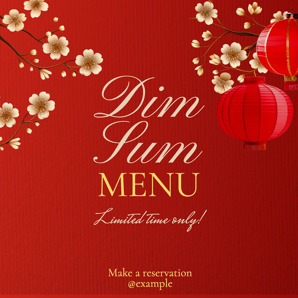 Dim sum Facebook post template | Premium Editable Template - rawpixel