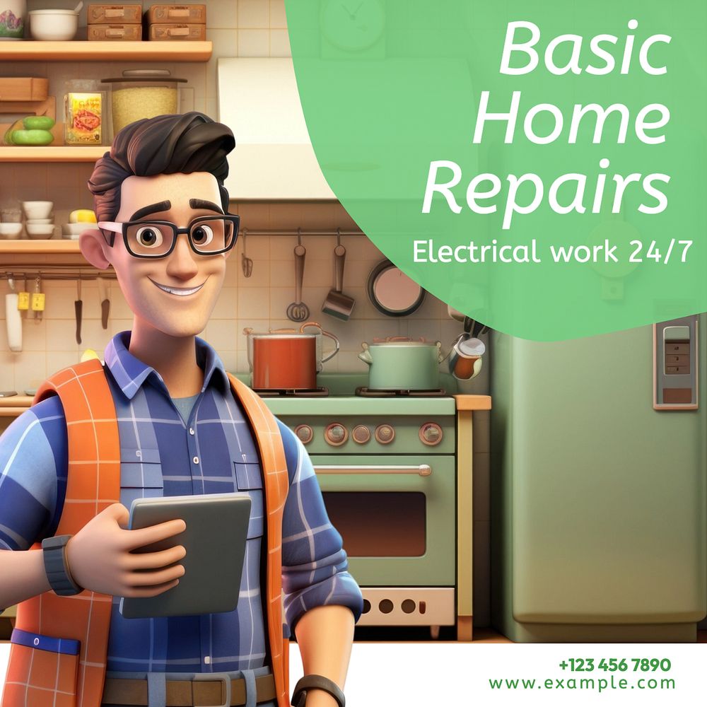 Basic home repair Facebook post | Premium Editable Template - rawpixel