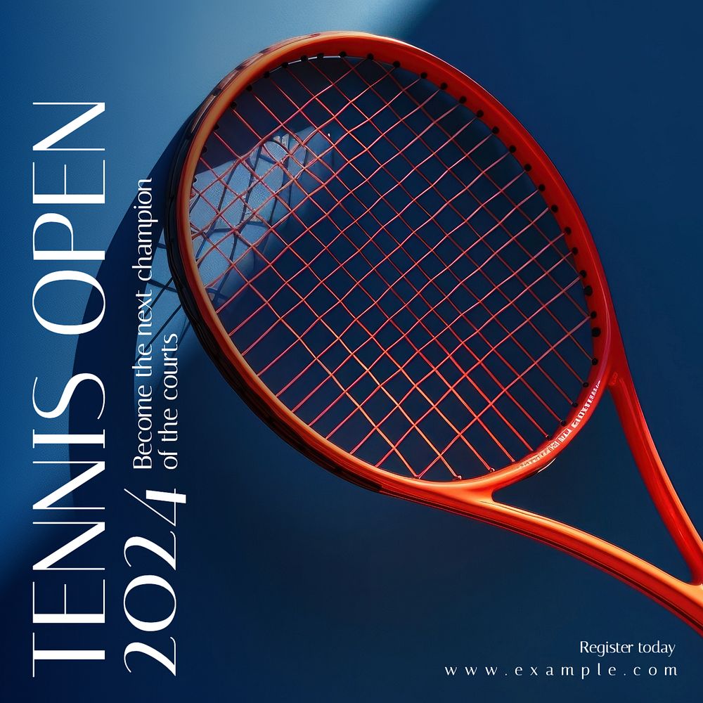 Tennis open Facebook post template | Premium Editable Template - rawpixel