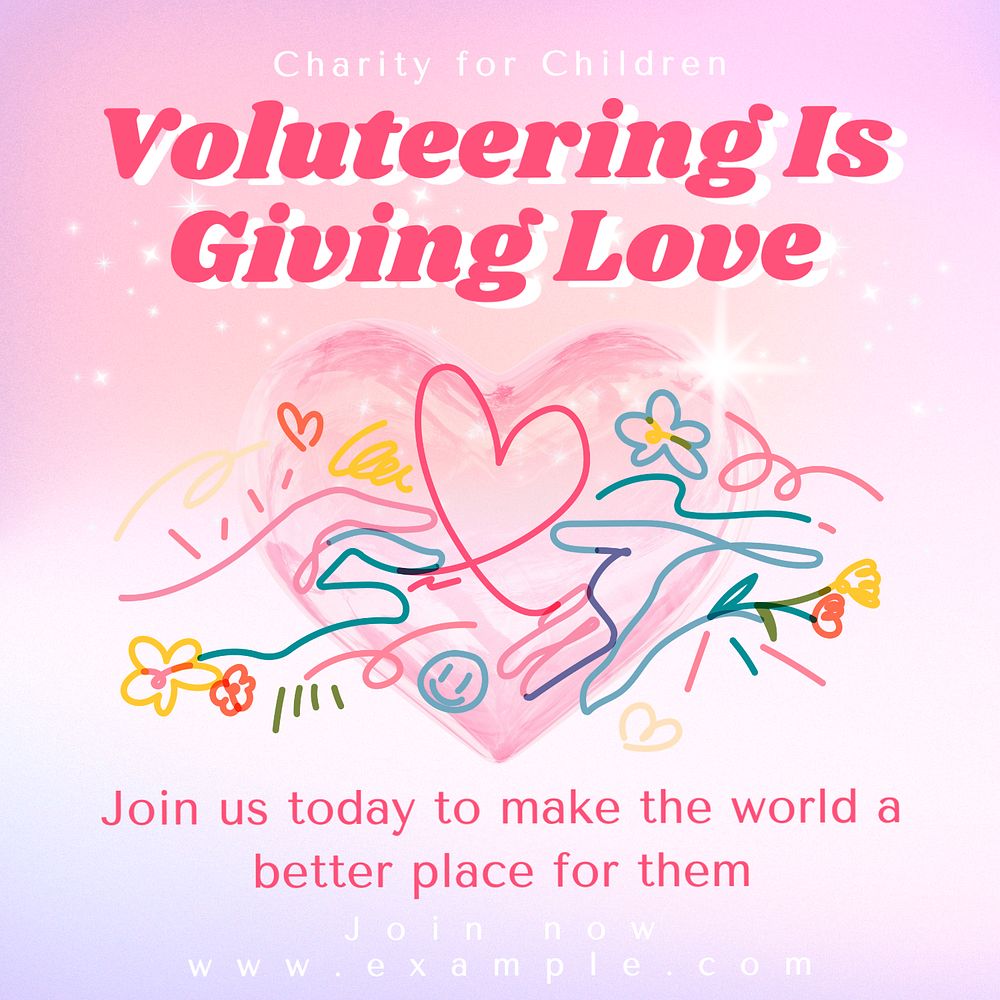 Charity Facebook post template | Free Editable Template - rawpixel