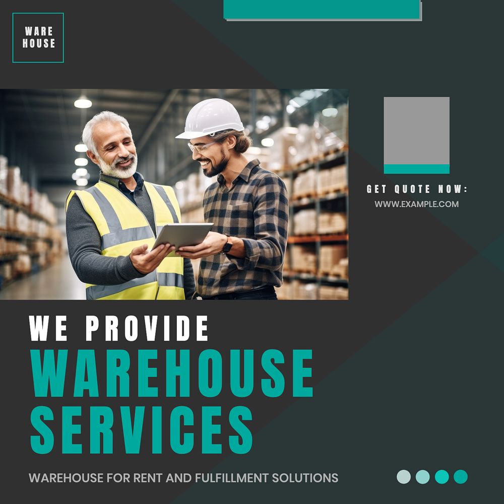 Warehouse services Facebook post template | Premium Editable Template ...