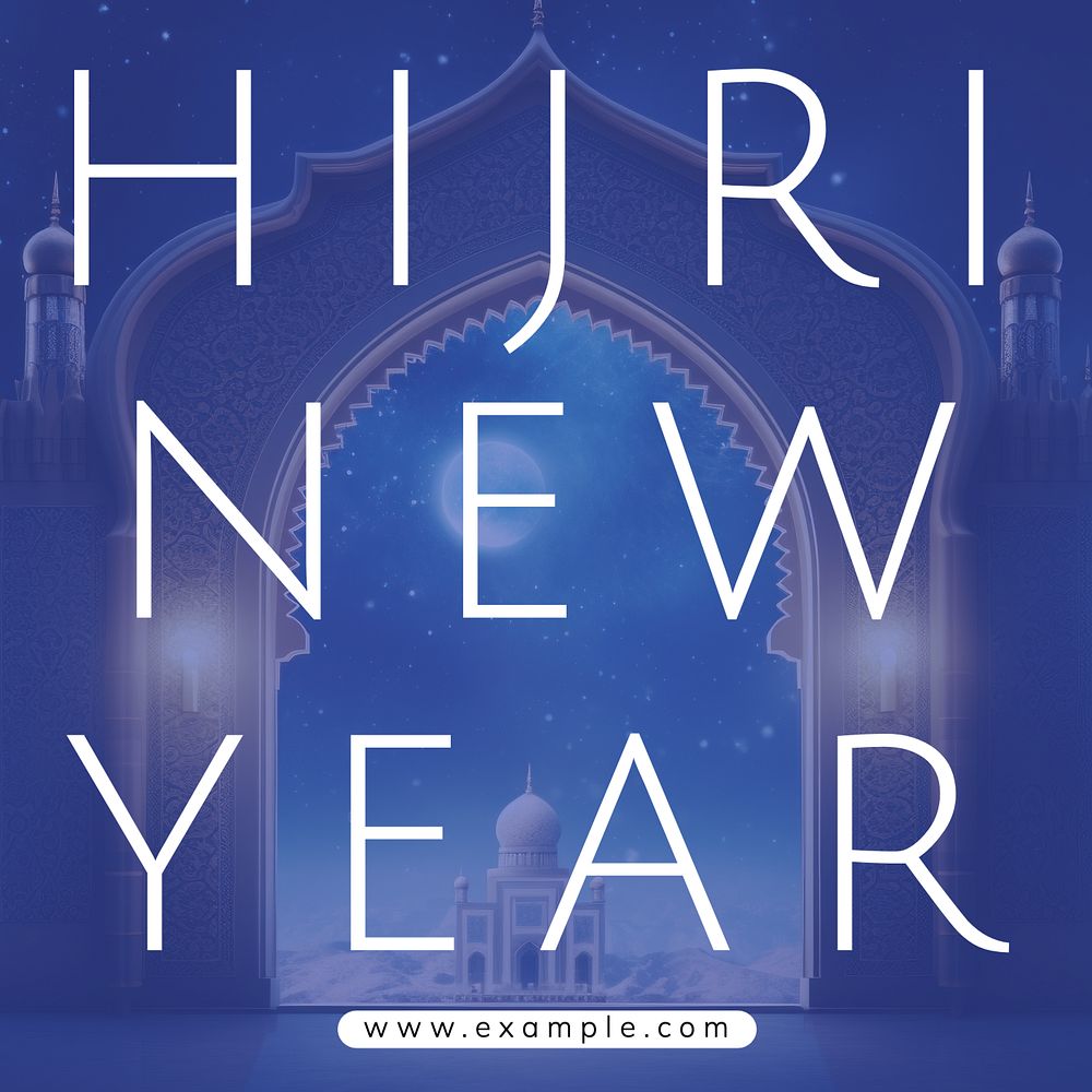 Hijri new year Facebook post | Premium Editable Template - rawpixel