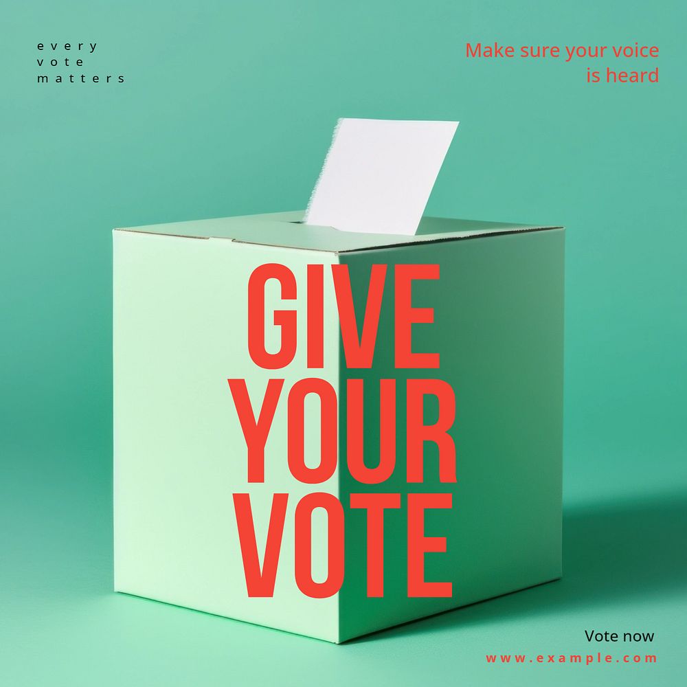 Give your vote Facebook post | Premium Editable Template - rawpixel