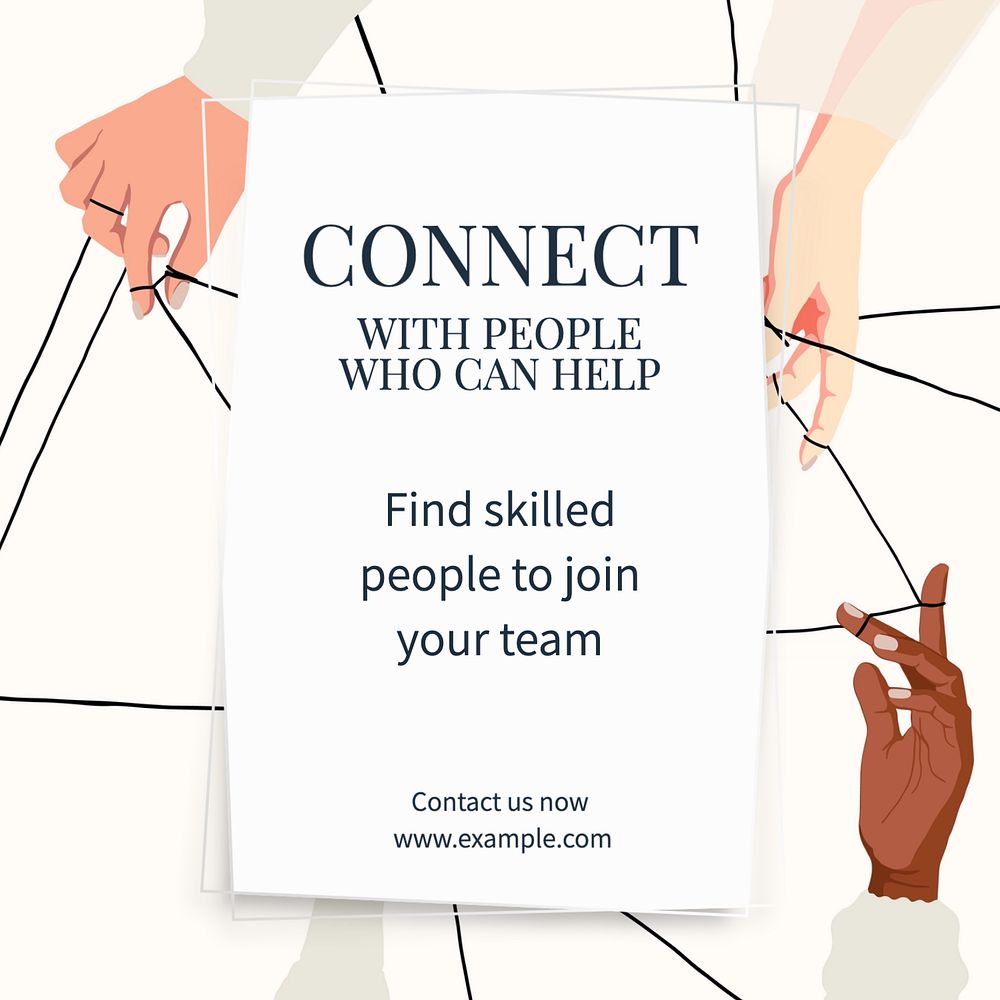 Connect Instagram post template | Premium Editable Template - rawpixel