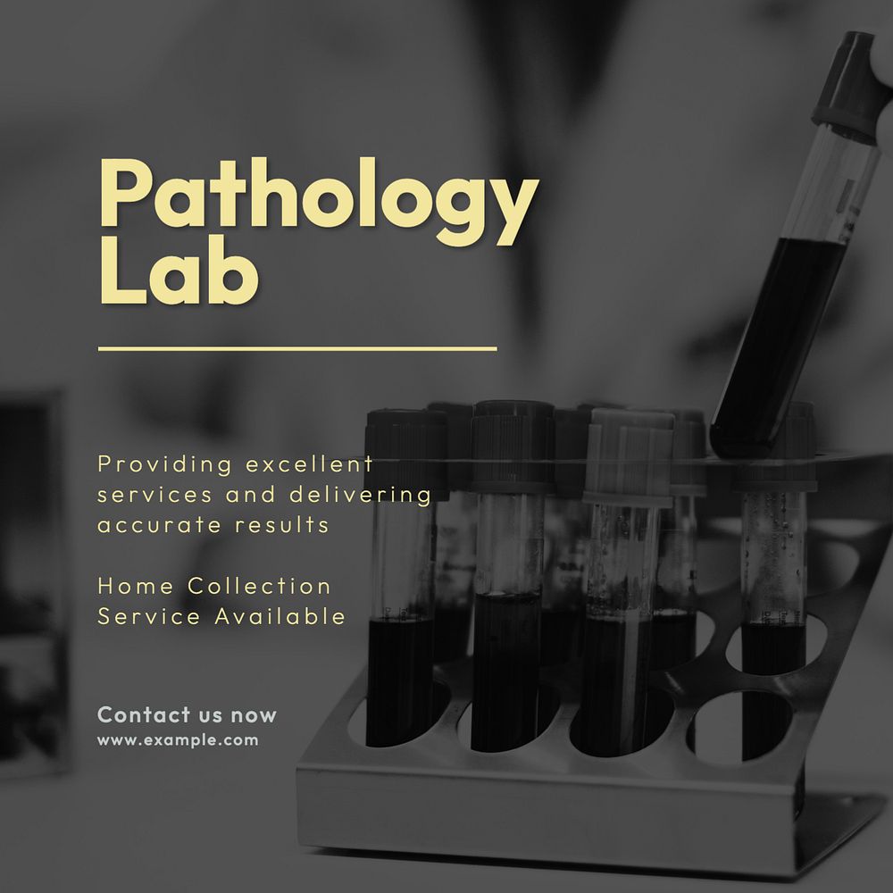 Pathology lab Facebook post template | Premium Editable Template - rawpixel