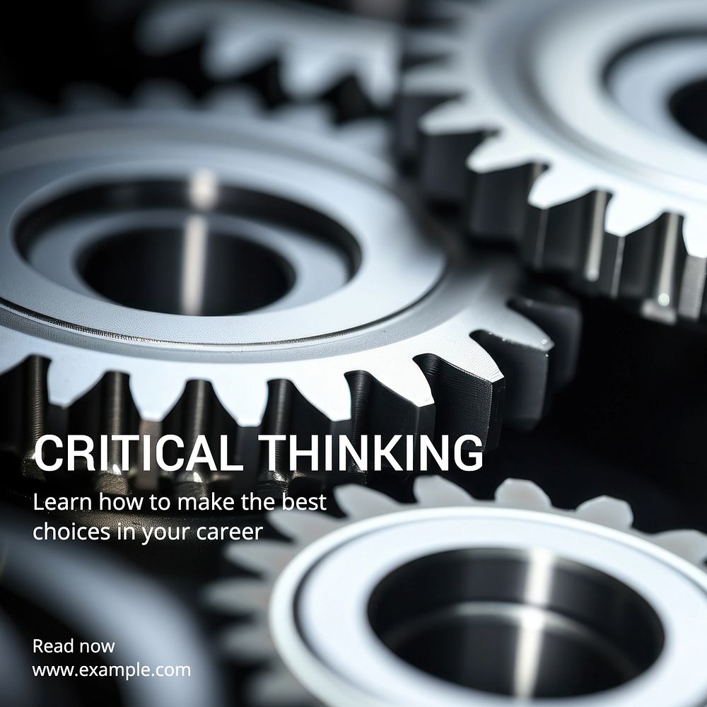 Critical thinking Facebook post template | Premium Editable Template ...