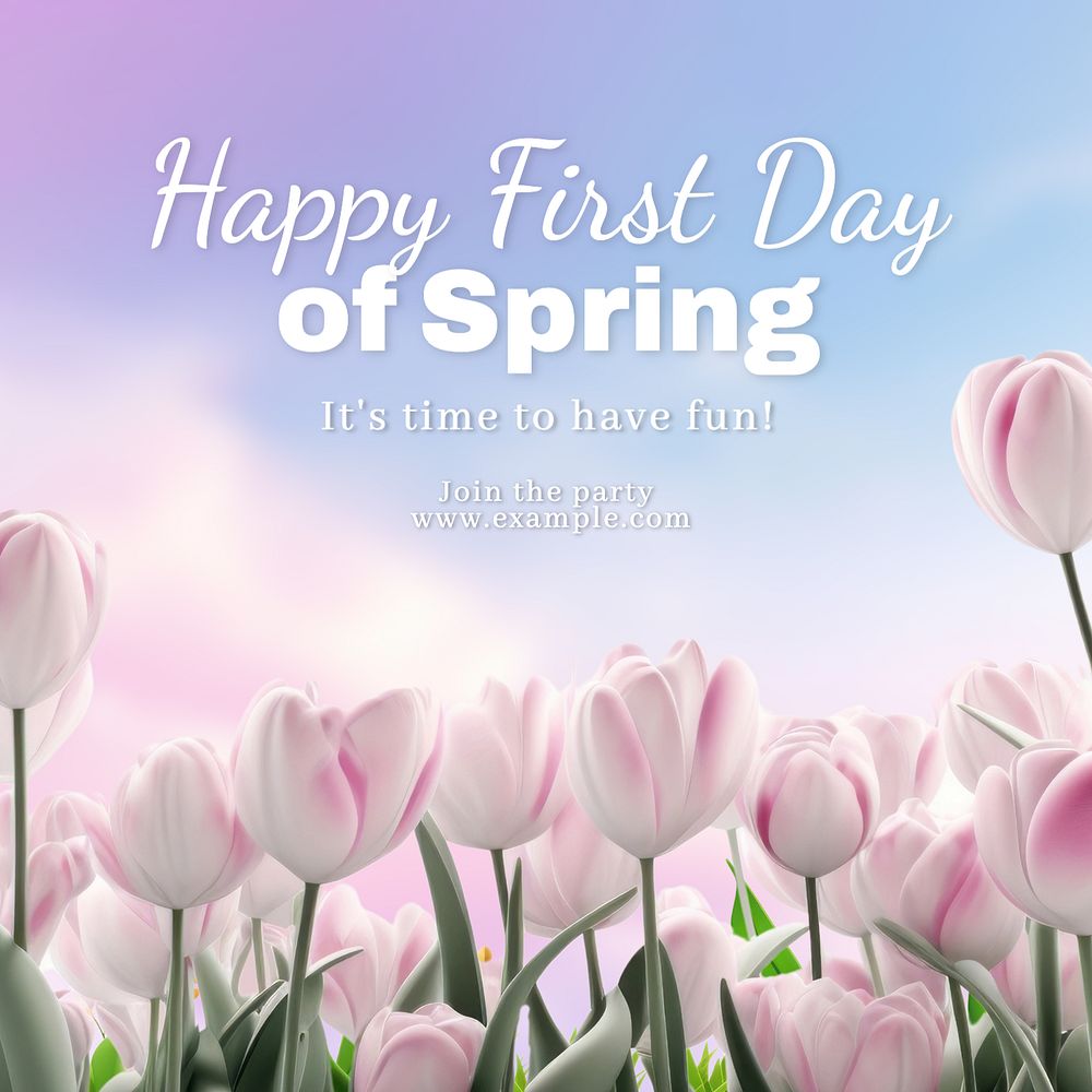 First spring Facebook post template | Premium Editable Template - rawpixel