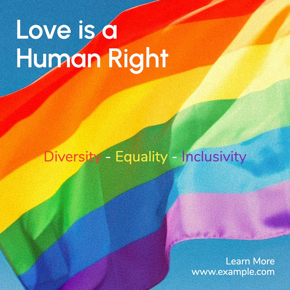 Pride support Facebook post template | Free Editable Template - rawpixel