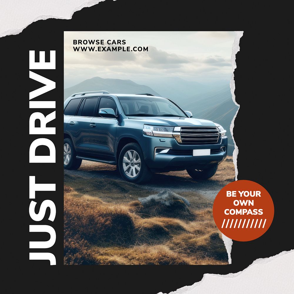 Cars Instagram post template | Premium Editable Template - rawpixel