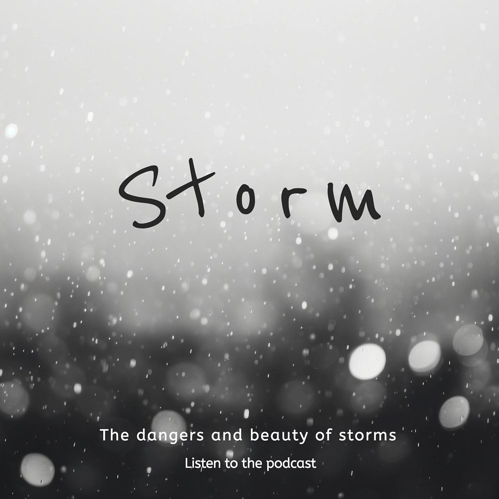 Storm Instagram post template | Premium Editable Template - rawpixel