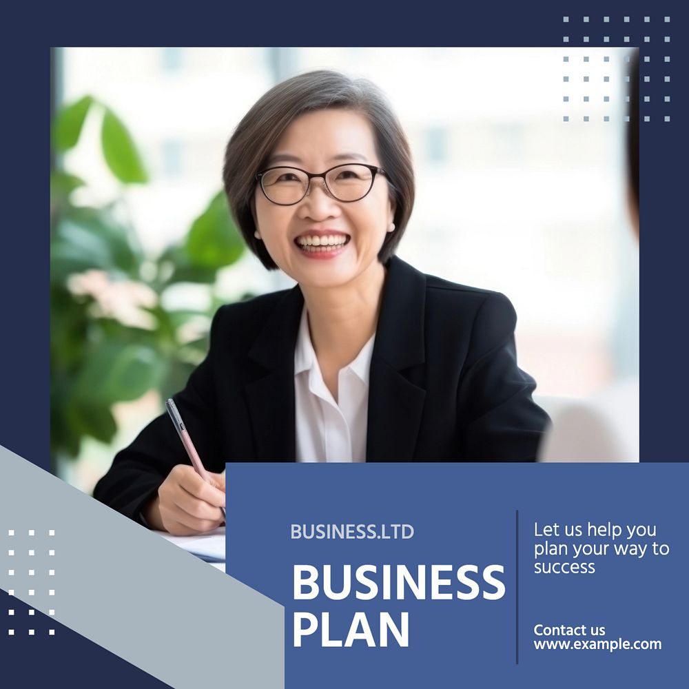 Business plan Instagram post template | Premium Editable Template ...