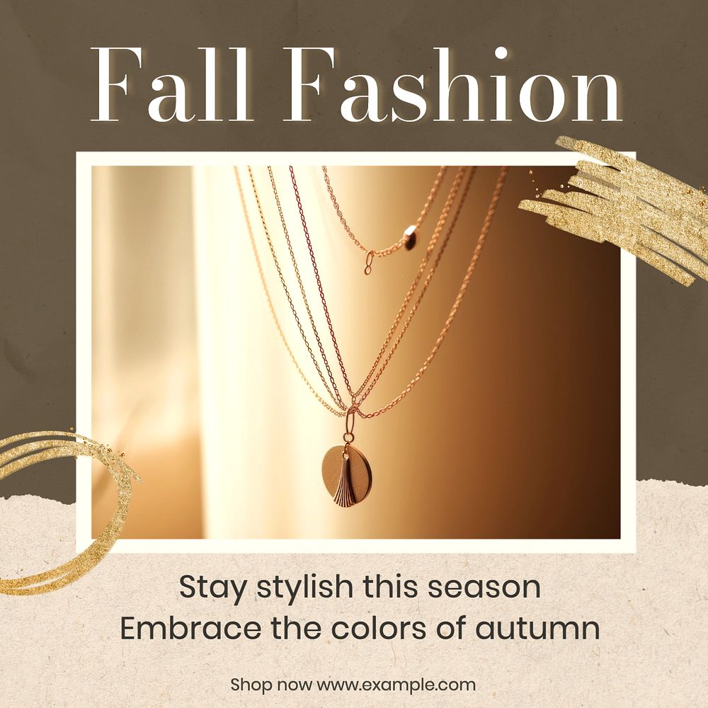 Fall fashion Instagram post template | Premium Editable Template - rawpixel