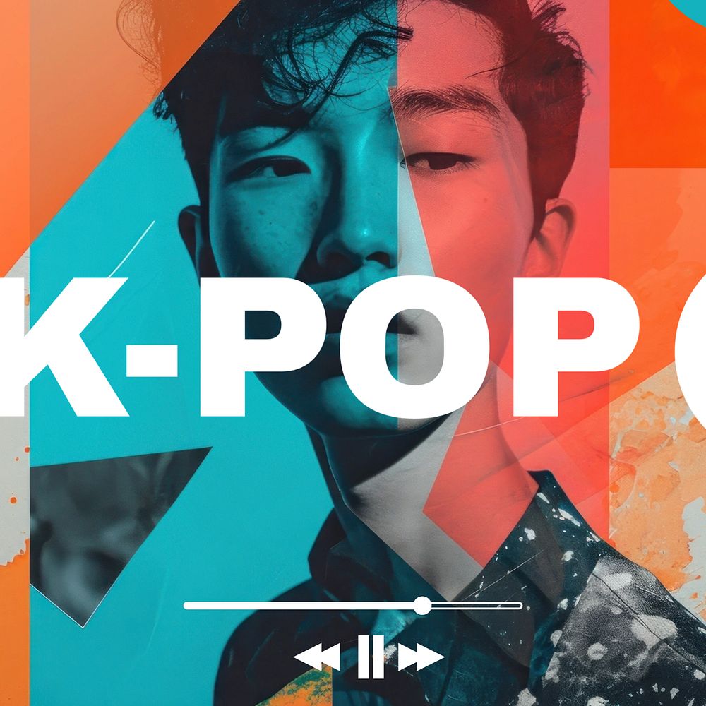 K-pop music cover template | Premium Editable Template - rawpixel