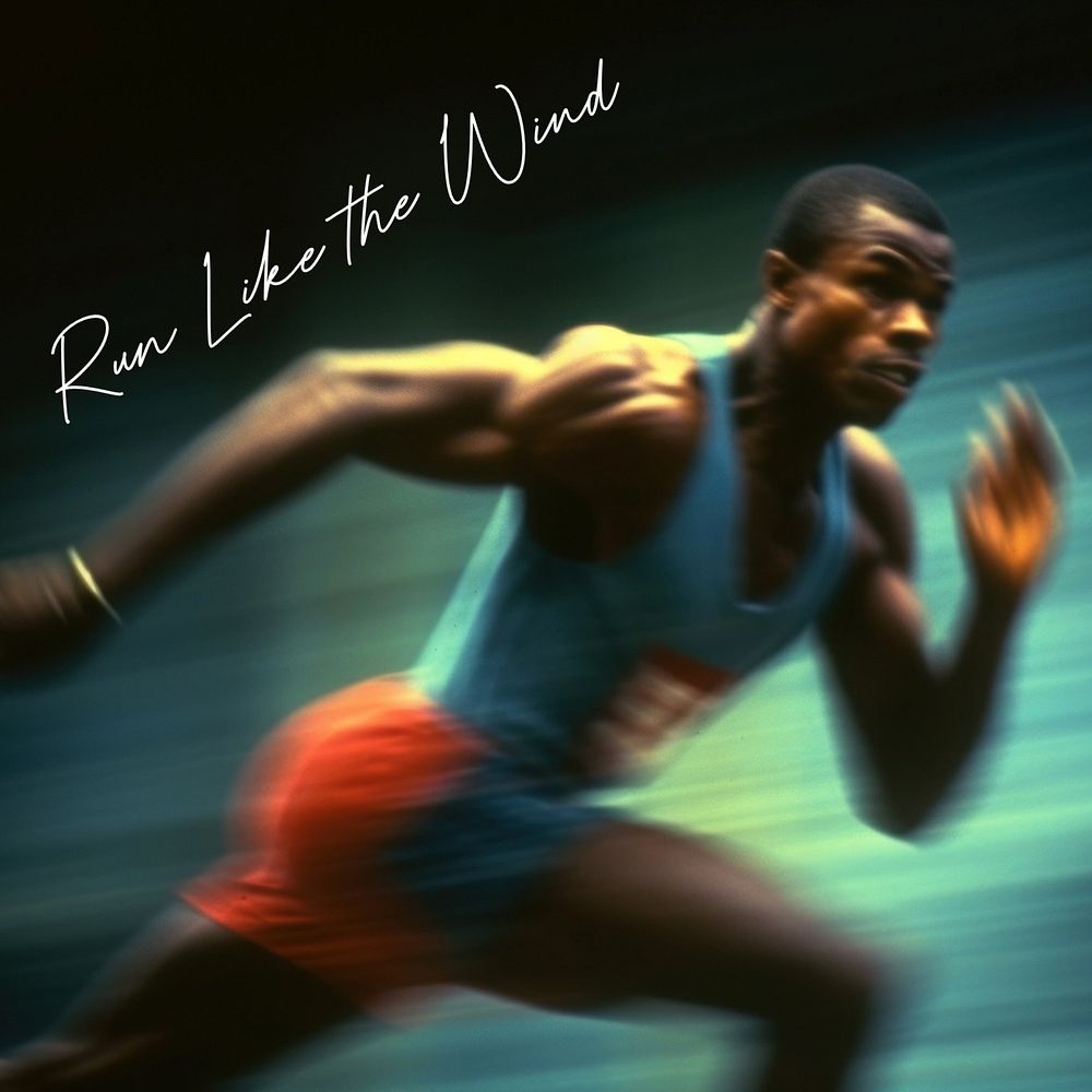 Run like wind Instagram post | Premium Editable Template - rawpixel