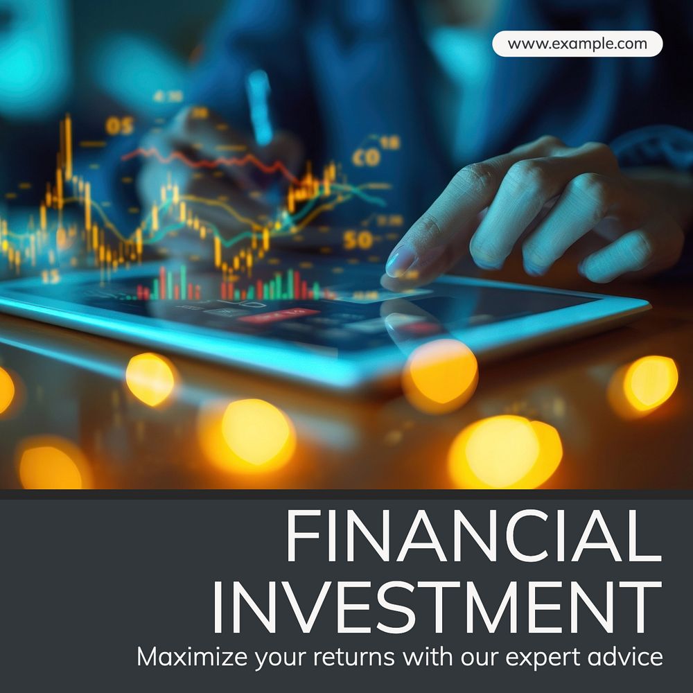 Financial investment Instagram post template | Premium Editable ...