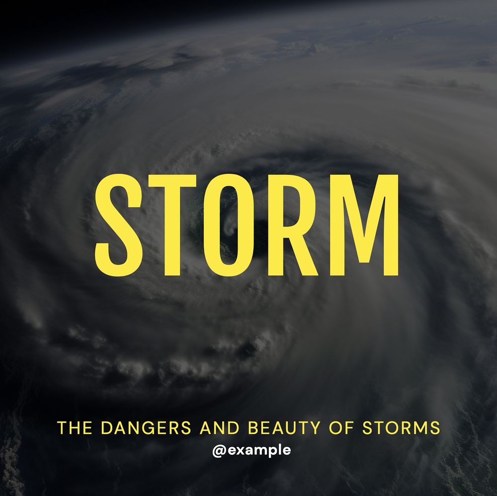 Storm Instagram post template | Free Editable Template - rawpixel