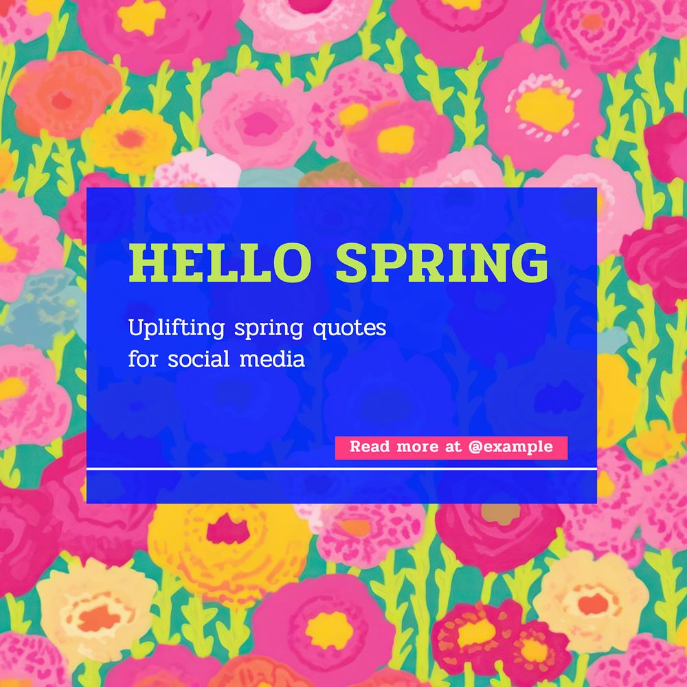 Hello Spring Instagram post template | Premium Editable Template - rawpixel