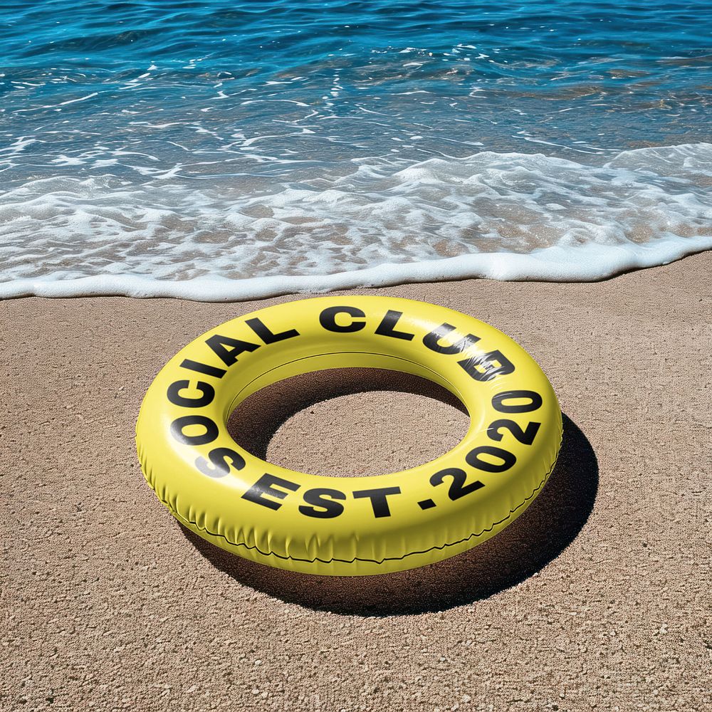 Yellow swim ring mockup, editable | Free Mockup Generator - rawpixel