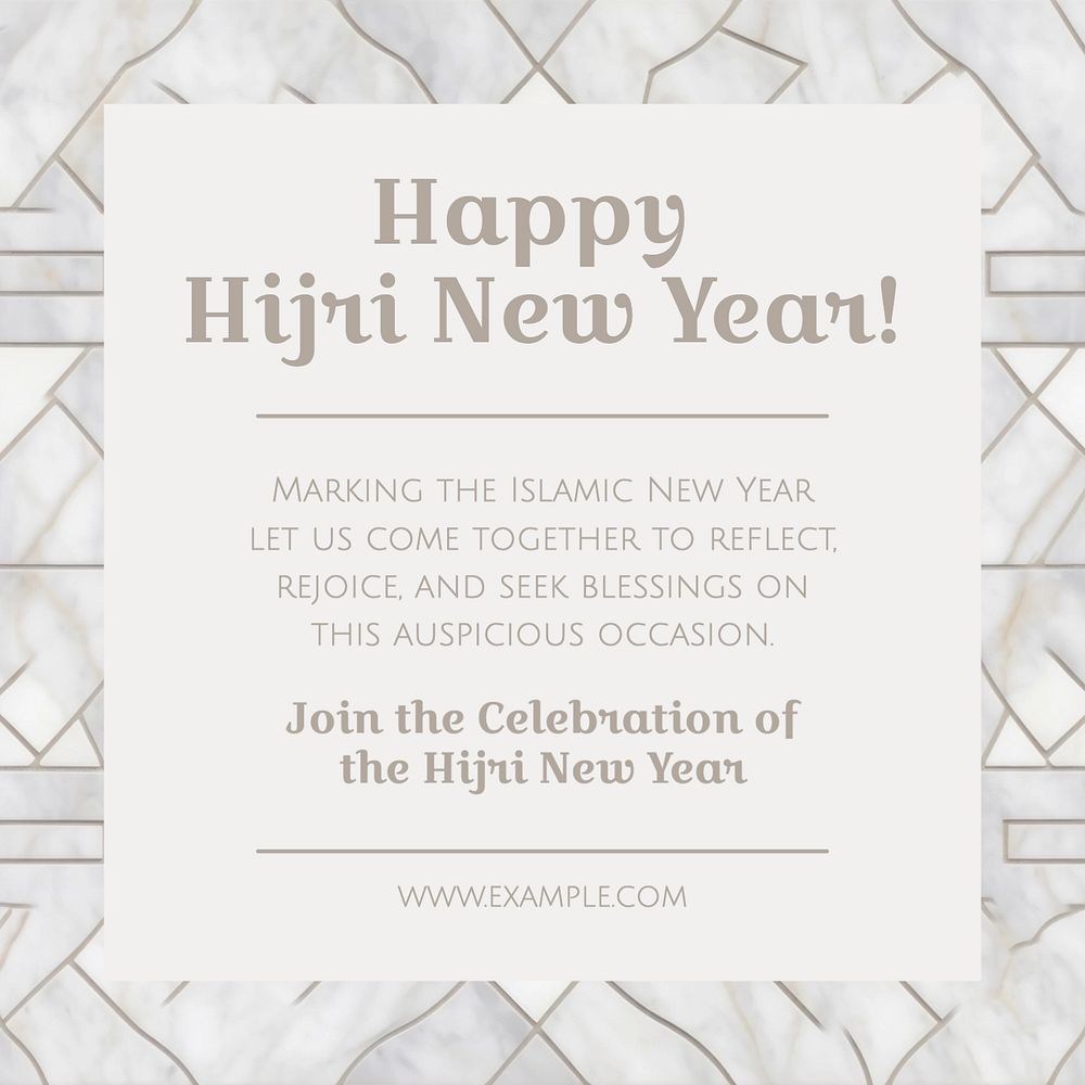 Hijri new year Instagram post | Premium Editable Template - rawpixel