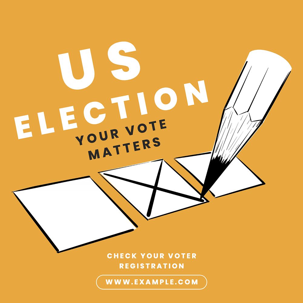 US election Instagram post template | Premium Editable Template - rawpixel