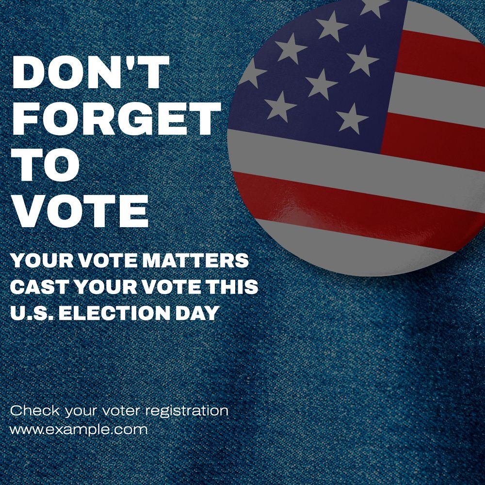 U.S. election Instagram post template | Premium Editable Template ...